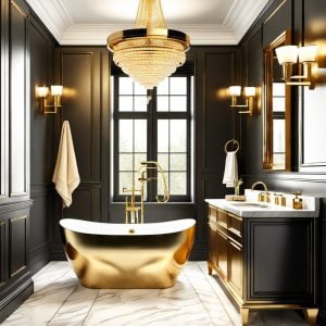 20 Gold Bathroom Decor Ideas for a Luxurious Private Space Transformation