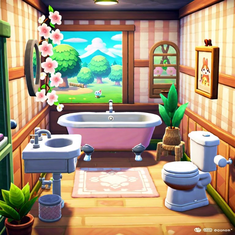 30 ACNH Bathroom Ideas for Enhanced Gaming Experience