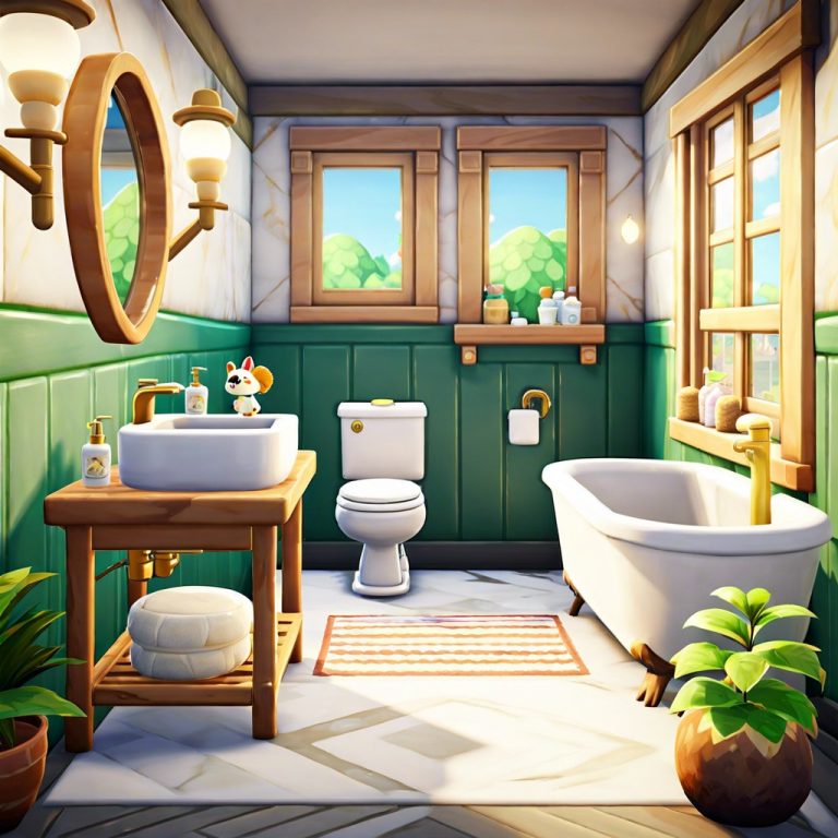 30 ACNH Bathroom Ideas for Enhanced Gaming Experience