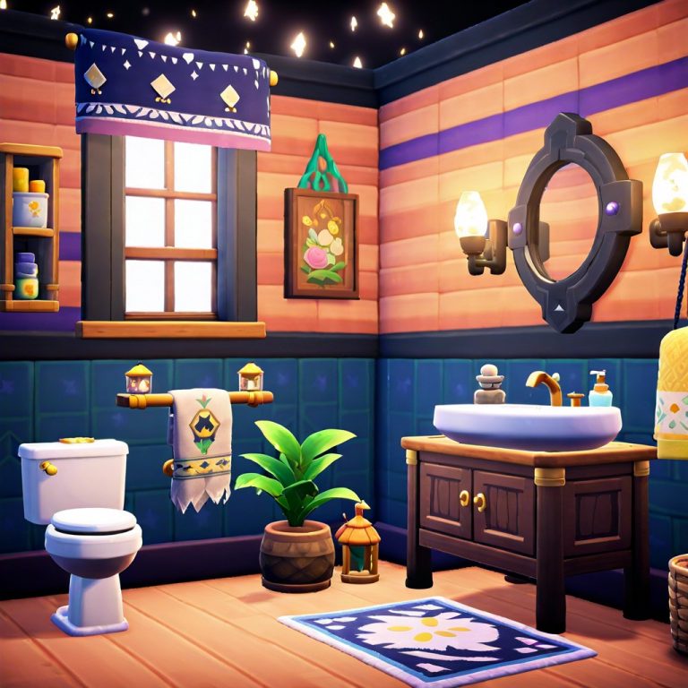 30 ACNH Bathroom Ideas for Enhanced Gaming Experience