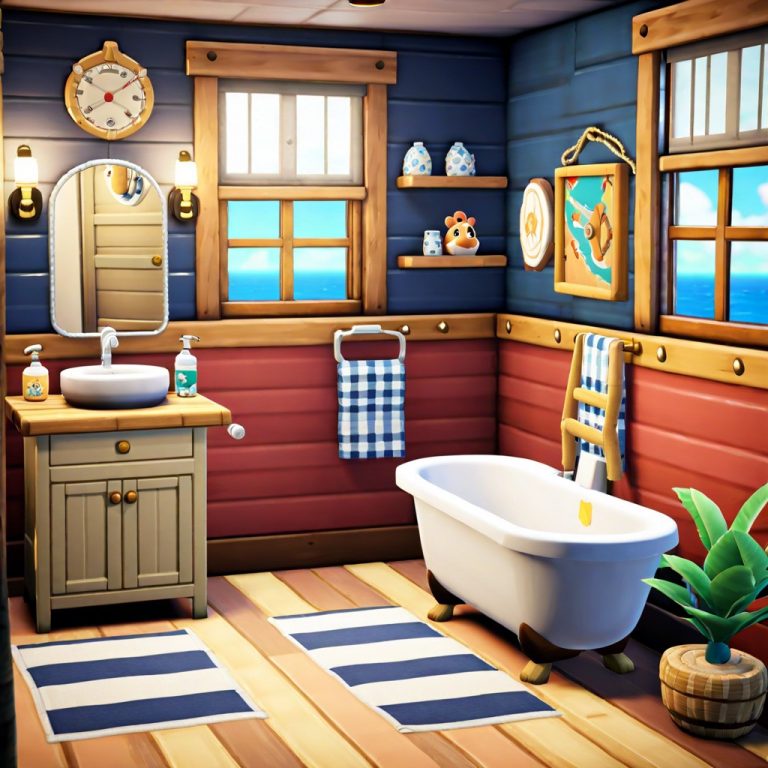 30 ACNH Bathroom Ideas for Enhanced Gaming Experience