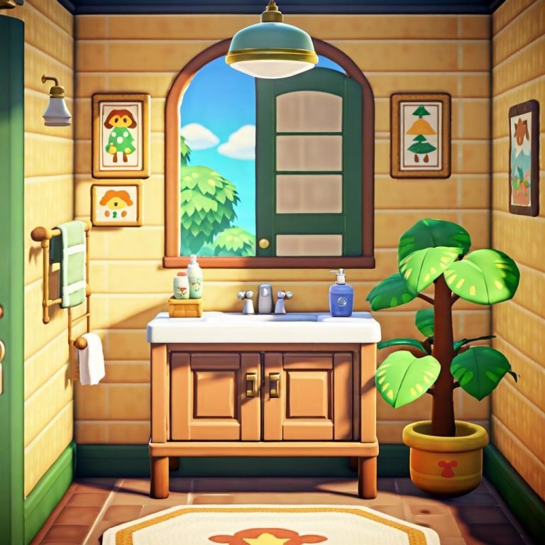 30 ACNH Bathroom Ideas for Enhanced Gaming Experience