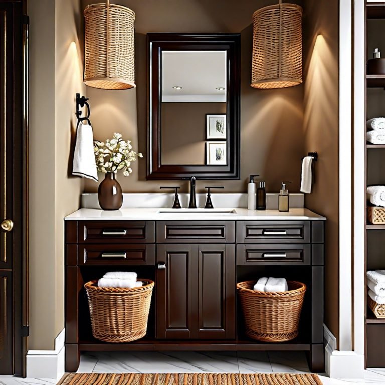 21 Dark Brown Vanity Bathroom Ideas for a Classy Aesthetic