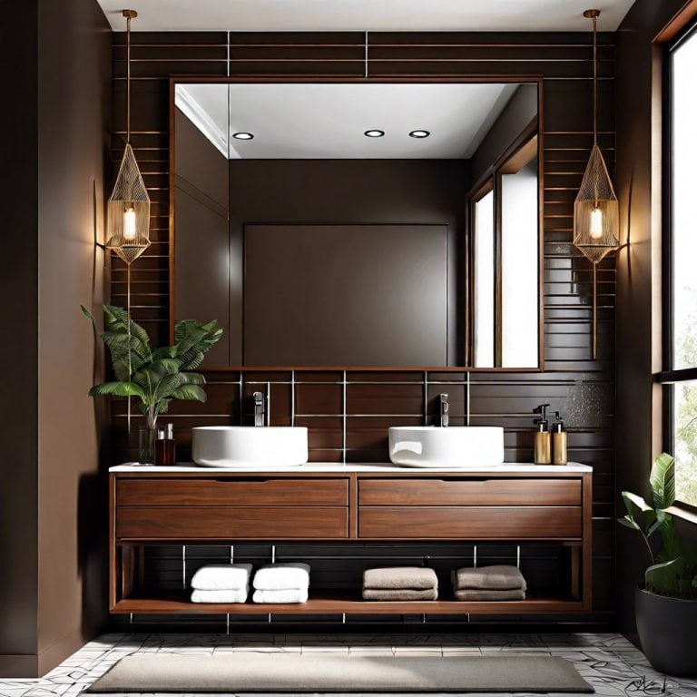 21 Dark Brown Vanity Bathroom Ideas for a Classy Aesthetic