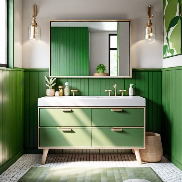 30 Green Vanity Bathroom Ideas for an Eco-Friendly Aesthetic