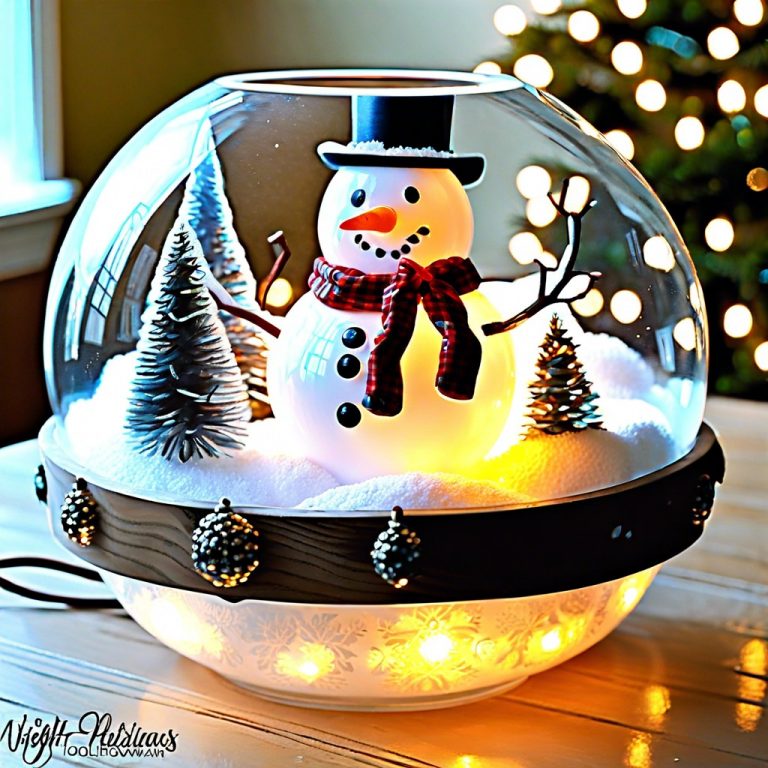 Glass Bowl Snowman: DIY Guide on Creating a Light-up Holiday Decor