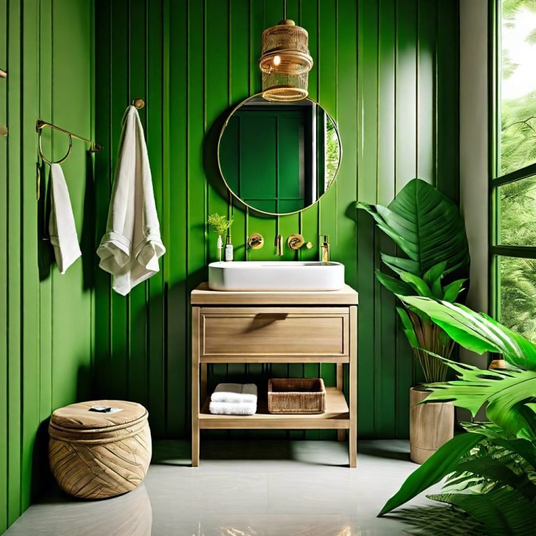 30 Green Vanity Bathroom Ideas for an Eco-Friendly Aesthetic